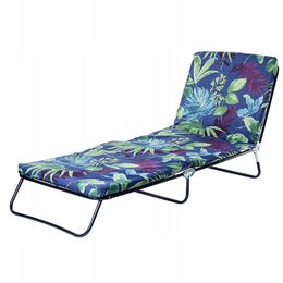Kadax Gartenliegestuhl,, Dunkelblau, Gr&uuml;n, Metall, 69x197 cm, Gartenm&ouml;bel, Gartenliegen