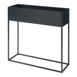 [en.casa] Blumenst&auml;nder, Schwarz, Metall, 80x80x25 cm, Gartenzubeh&ouml;r, Blument&ouml;pfe