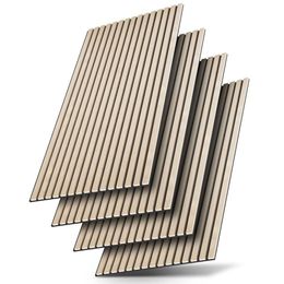 Juskys Wandpaneele, Natur, Holz, 60x120x1.8 cm, Tapeten & Wandverkleidungen, Akustikpaneele