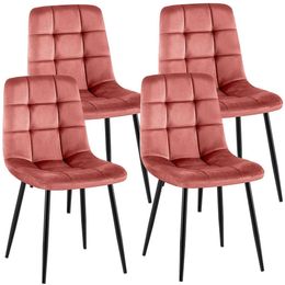 CLP Stuhl, Rosa, Metall, 45x84x55 cm, Esszimmer, St&uuml;hle, Esszimmerst&uuml;hle, Vierfu&szlig;st&uuml;hle