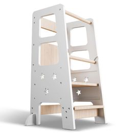 Juskys Lernturm, Wei&szlig;, Holzwerkstoff, 40x90x44 cm, Babym&ouml;bel, Hochst&uuml;hle & Zubeh&ouml;r, Lernt&uuml;rme