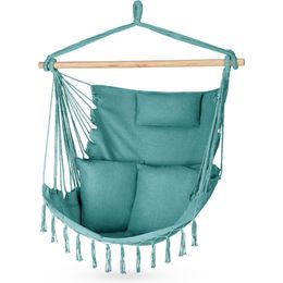 Outtec H&auml;ngesessel, Gr&uuml;n, Textil, 1-Sitzer, 100x130x75 cm, Gartenm&ouml;bel, H&auml;ngesessel