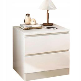 Muvu Nachttisch, Wei&szlig;, Holz, 40x41x30 cm, Schlafzimmer, Nachttische