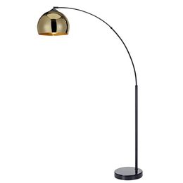 Teamson Home Arquer, Gold, Metall, Marmor Optik, Freiform, 30x170x170 cm, Lampen & Leuchten, Innenbeleuchtung, Stehlampen, Bogenlampen
