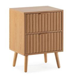 VS Venta-stock Nachttisch, Eiche, Holz, Rechteckig, 40x55x30 cm, Schlafzimmer, Nachttische