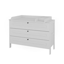 Vitalispa Wickelkommode, Wei&szlig;, Holzwerkstoff, 3 Schubladen, Rechteckig, 133x98.4x70 cm, Babym&ouml;bel, Wickelkommoden & Zubeh&ouml;r, Wickelkommoden