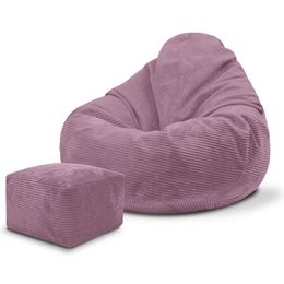 Dreamroots Sitzsack, Violett, Textil, 70x70x70 cm, Oeko-Tex&reg; Standard 100, Wohnzimmer, Hocker, Sitzs&auml;cke, XXL Sitzs&auml;cke