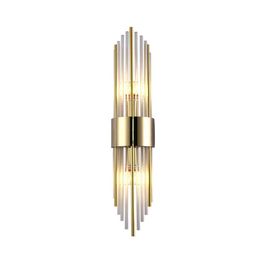 Kosilum Wandleuchte, Gold, Glas, 12x60x6 cm, Lampen & Leuchten, Innenbeleuchtung, Wandleuchten