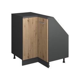 VICCO Dachschr&auml;genschrank, Eiche Artisan, Anthrazit, Holzwerkstoff, 2 F&auml;cher, Formgebogen, 75.6x83.8x46 cm, Wohnzimmer, Kommoden & Sideboards, Kommoden