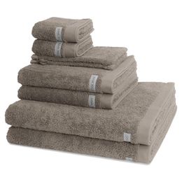 Ross Frottierset, Taupe, Textil, Rechteckig, 50x100 cm, Oeko-Tex&reg; Standard 100, Badtextilien, Handtuch-Sets