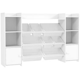 Aiyaplay Kinder-Aufbewahrungsregal, Wei&szlig;, Kunststoff, Nachbildung, 30x90x140 cm, Kinderzimmer & Jugendzimmer, Kinderm&ouml;bel, Kinderregale