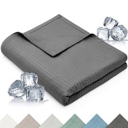 Blumtal K&uuml;hldecke, Grau, Textil, 200x230 cm, Oeko-Tex&reg; Standard 100, Wohntextilien, Decken, Kuscheldecken