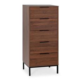 VS Venta-stock Kommode, Walnuss, Holzwerkstoff, Rechteckig, 50x115x40 cm, Wohnzimmer, Kommoden & Sideboards, Kommoden