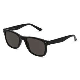 Fielmann MC 529 SUN CL | Unisex-Sonnenbrille | Fassung: Vollrand, Quadratisch, Propionat, Schwarz Gl&auml;nzend | Glasfarbe: G15