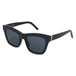 SAINT LAURENT SL M156 | Damen-Sonnenbrille | Fassung: Vollrand, Cat Eye, Acetat, Schwarz | Glasfarbe: Grau