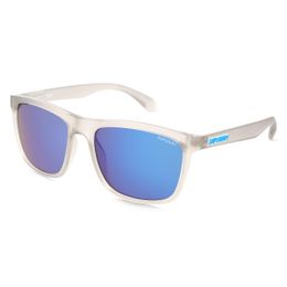 Superdry SDS 5015 | Unisex-Sonnenbrille | Fassung: Vollrand, Quadratisch, Kunststoff, Grau Blau | Glasfarbe: Grau