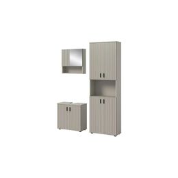 H&ouml;ffner Badkombination beige Ma&szlig;e (cm): B: 135 H: 192 &raquo; H&ouml;ffner