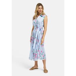 Milano Italy Damen Sommerkleid, blau, Gr. 46, Web, Material: 100% Baumwolle, Kleider, aus Baumwolle