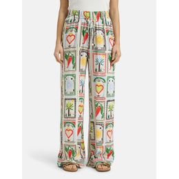 Smith & Soul SMITH & SOUL Damen Schlupfhose, bunt, Gr. L, bedruckt, Web, Material: 100% Viskose, Hosen, mit Elastikbund & seitlichen Taschen