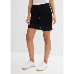 bonprix Damen Sweathoseschwarz, Gr. 44, Sweatware, Obermaterial: 60% Baumwolle, 40% Polyester, Hosen, aus Baumwolle und Polyester, mit Taschen,