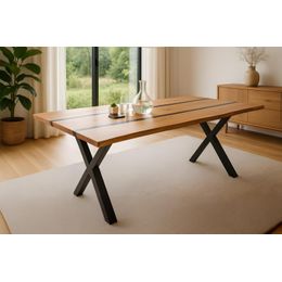 Esstisch Pedro / 200x100 / X-Gestell Schwarz