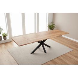 Tisch AVINO / naturfarben / 180(280)x90 / Spider-Gestell Schwarz