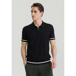 FELIX HARDY Herren Poloshirt "Polo Shirt Kurzarm mit Rei&szlig;verschluss"schwarz, Gr. XL, 100% Baumwolle, Shirts