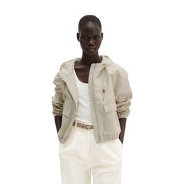 Marc O'Polo MARC O'POLO Damen Outdoorjacke "aus gepeachtem Baumwoll-Canvas"linen beige, Gr. 34, unifarben, Obermaterial: 100% Baumwolle, Jacken