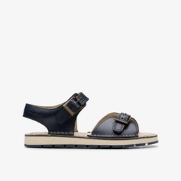 Clarks PlaysunReef K. Navy Leder-Sandalen