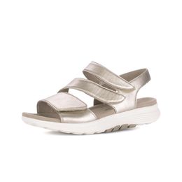 Gabor Damen Riemchensandale "Riemchensandale", Gr. 40,5, silber, Schuhe