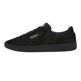 Patrick - "Monaco" Sneaker f&uuml;r Herren, Wildleder, Cupsohle (Schwarz)