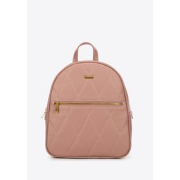 Wittchen Damenrucksack aus gestepptem &Ouml;ko-Leder, rosa