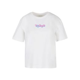 MISS TEE Damen T-Shirt "Miss Tee Damen Tokyo Dragon Neon Tee"wei&szlig;, Gr. L, bedruckt, 100% Baumwolle, Shirts