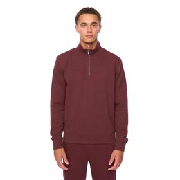Duck and Cover - "Slellmoore" Sweatshirt f&uuml;r Herren, mit kurzem Rei&szlig;verschluss (Weinrot)