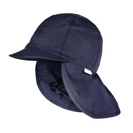 MaxiMo Jungen Sonnenhutnavy, Gr. 53, unifarben, Popeline, Baumwolle, H&uuml;te, verstellbarer Kinnriemen, mit Nackenschutz, mit Gummizug