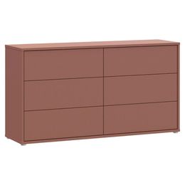 CARRYHOME Kommode, Terracotta, Kunststoff, 6 Schublade(n) Schubladen, 155x83x42 cm, Typenauswahl, Beim&ouml;bel erh&auml;ltlich, in verschiedenen Gr&ouml;&szlig;en erh&auml;ltlich, Wohnzimmer, Kommoden & Sideboards, Kommoden