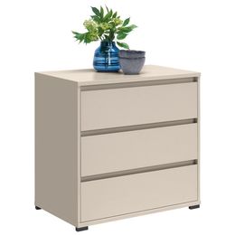CARRYHOME Kommode, Kaschmir, Kunststoff, 3 Schublade(n) Schubladen, 80x79x48 cm, Wohnzimmer, Kommoden & Sideboards, Kommoden