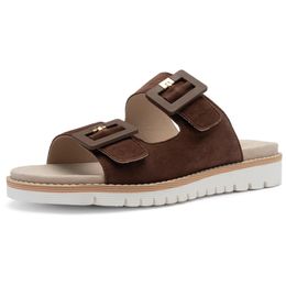 Ara Damen Pantolette "KENT", Gr. 40, braun, Ziegenveloursleder, unifarben, Schuhe, Schlupfschuh, Hausschuh, Bequemschuh in Komfortweite G (= weit)