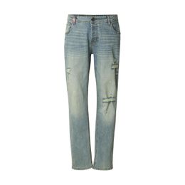 2Y Premium Herren Bequeme Jeans "2Y Premium 2Y MATEO DESTROYED SLIM FIT JEANS"sand blau, Gr. 30, unifarben, 98% Baumwolle, 2% Elasthan, Jeans