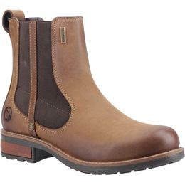 COTSWOLD Notgrove Damen Chelsea Stiefel aus braunem Leder