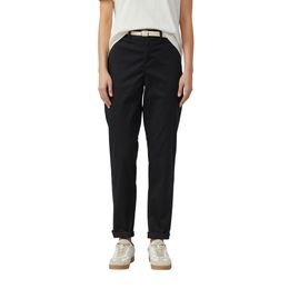 s.Oliver Damen Chinohose, schwarz, Gr. 46, unifarben, Web, Obermaterial: 98% Baumwolle, 2% Elasthan. Futter: 100% Baumwolle, Hosen, mit G&uuml;rtel