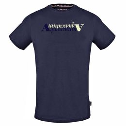 Aquascutum Reflexion Logo Marineblau T-Shirt