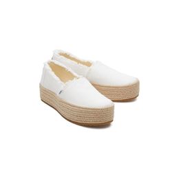 Toms Shoes TOMS Valencia 100% Baumwolle Damen Wei&szlig; Espadrilles