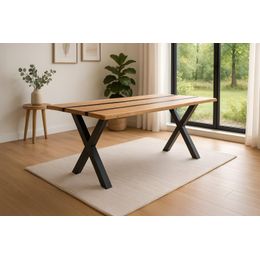 Esstisch Pedro / 160x85 / X-Gestell Schwarz