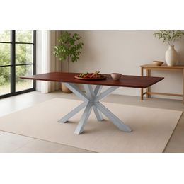 Esstisch RITA / 180x90 / Spider-Gestell Silber