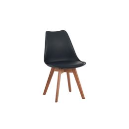 Schalenstuhl Lovelace / Schwarz / Akazie naturfarben