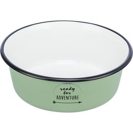 Trixie Napf Emaille gr&uuml;n 2 x 1900ml / &oslash; 21cm