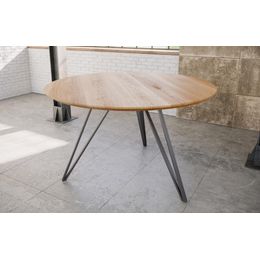 Esstisch DREAM / 100x100 / Hairpin-Gestell Silber