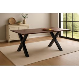 Esstisch RITA / 200x100 / X-Gestell Schwarz