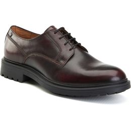 Base London Locke Leder Herren Bordo Schn&uuml;rschuhe